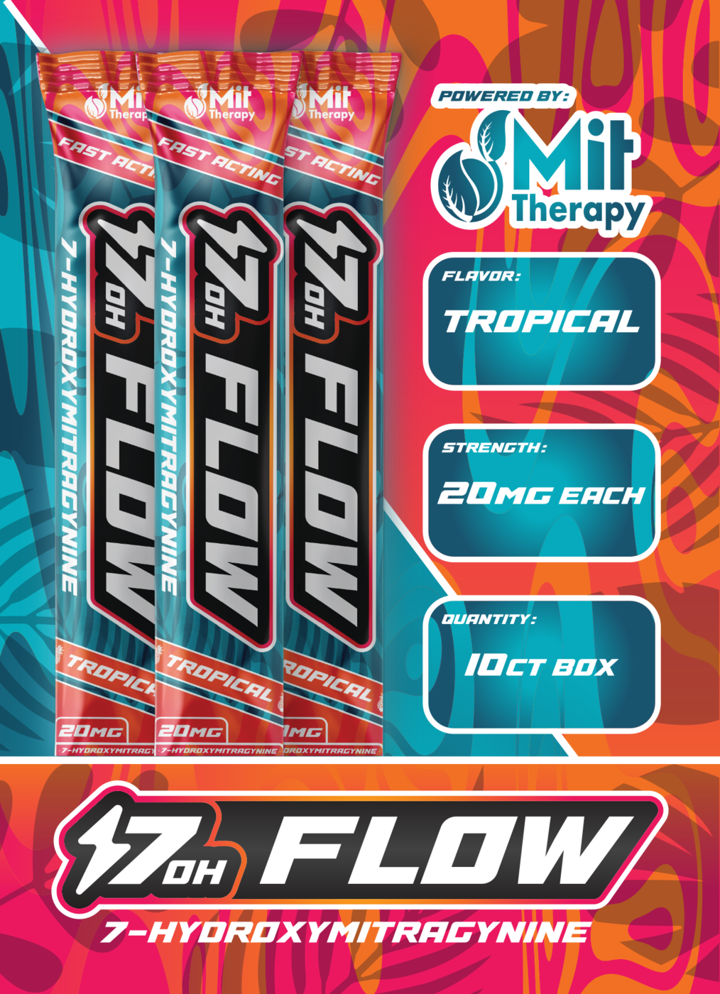 MIT Therapy 7OH Flow Drink Mix-Tropical Fruit Punch